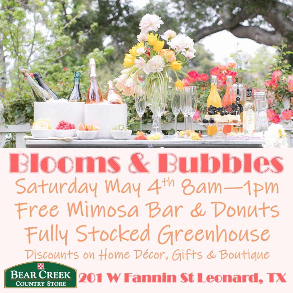 Blooms & Bubbles Garden Center Event - Bear Creek Country Store